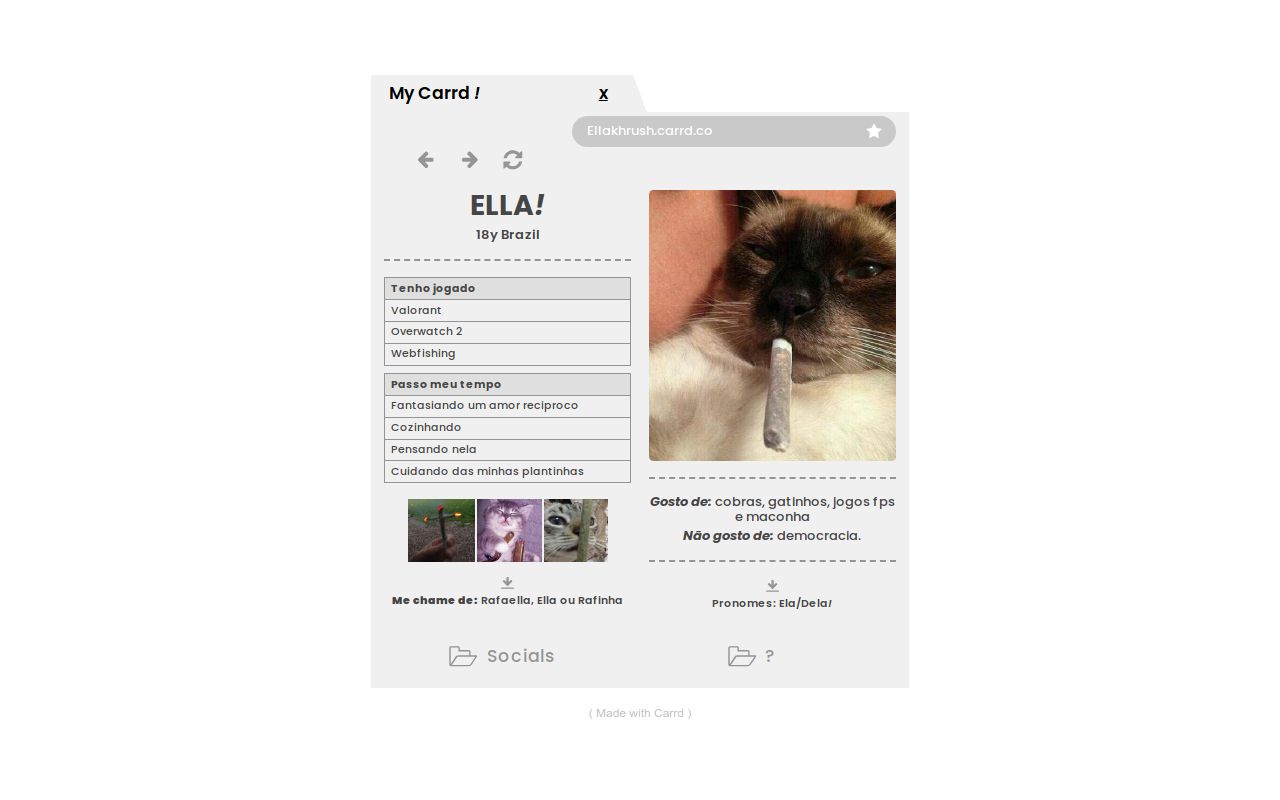 Carrd da gostosa